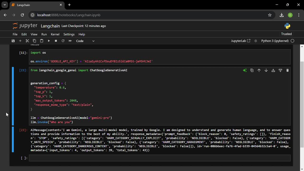 CHINMAY BORADE on LinkedIn: #google #python #langchain #python #genai # ... CHINMAY BORADE on LinkedIn: #google #python #langchain #python #genai # ...