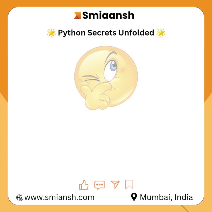 Smiansh Technologies on LinkedIn: #python #pythonprogramming # ... Smiansh Technologies on LinkedIn: #python #pythonprogramming # ...