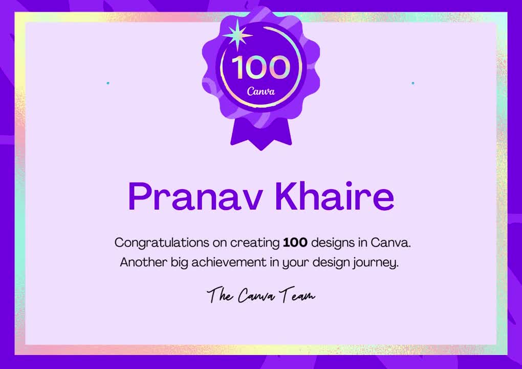 #canva #designmilestone #creativityunleashed #keepcreating | Pranav Khaire #canva #designmilestone #creativityunleashed #keepcreating | Pranav Khaire