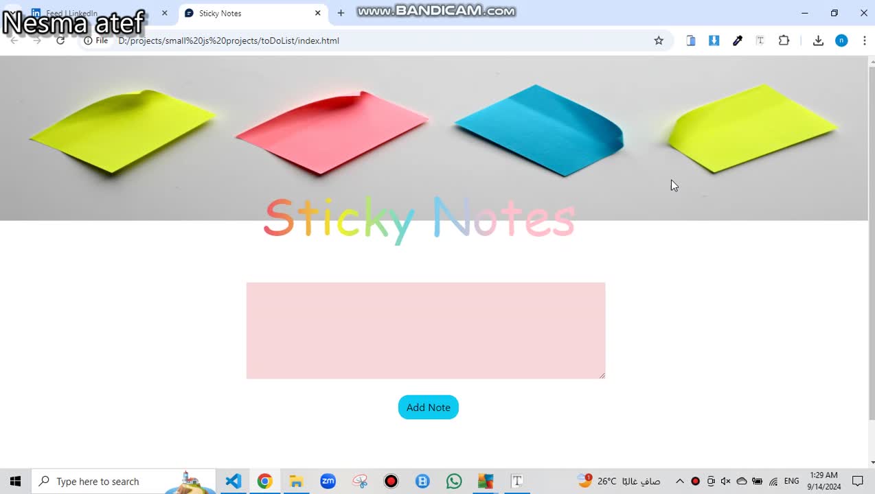Nesma Atef on LinkedIn: #webdevelopment #stickynotes #html #css # ... Nesma Atef on LinkedIn: #webdevelopment #stickynotes #html #css # ...