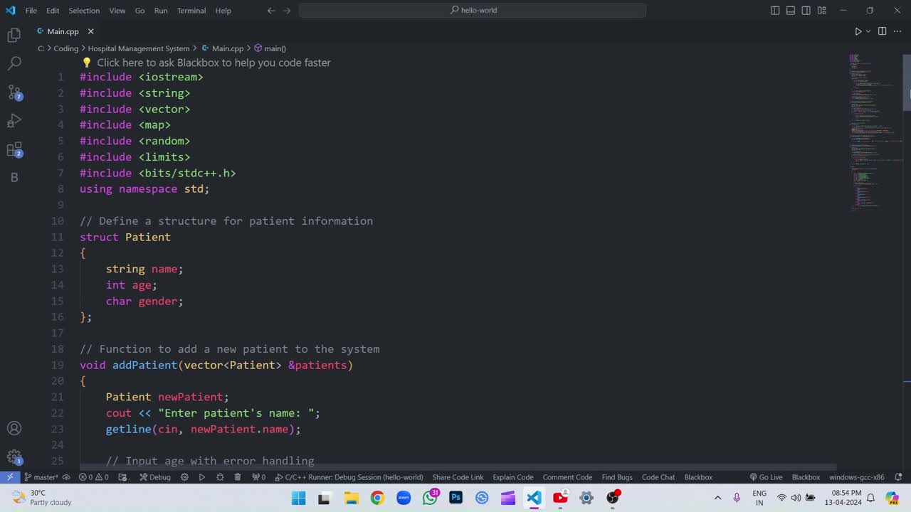 Introducing my C++ Hospital Management System | Abhishek Biyani posted ... Introducing my C++ Hospital Management System | Abhishek Biyani posted ...