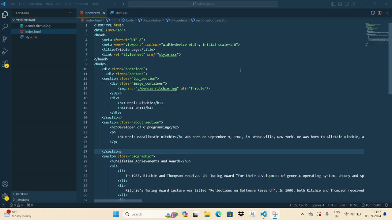 Jenifar Chandel on LinkedIn: #webdevelopment #html #css #tributepage # ... Jenifar Chandel on LinkedIn: #webdevelopment #html #css #tributepage # ...