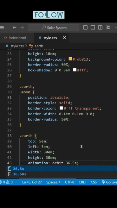Neha Prajapati on LinkedIn: Solar system animation with HTML CSS coding πππ© Neha Prajapati on LinkedIn: Solar system animation with HTML CSS coding πππ©