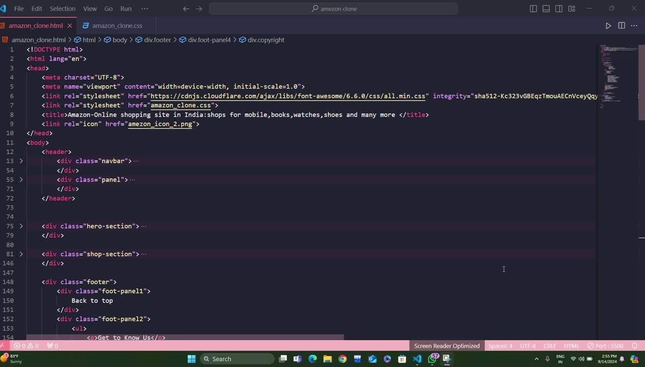 Sakshi Mane on LinkedIn: #webdevelopment #html #css #amazonclone # ... Sakshi Mane on LinkedIn: #webdevelopment #html #css #amazonclone # ...