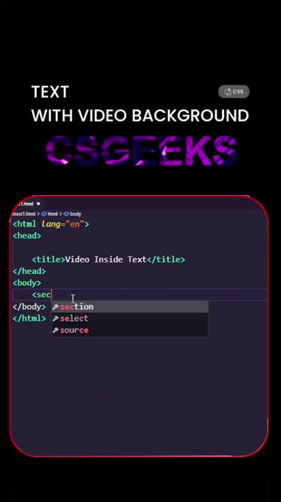 Video Background in Text on YouTube | CS Geeks posted on the topic ... Video Background in Text on YouTube | CS Geeks posted on the topic ...