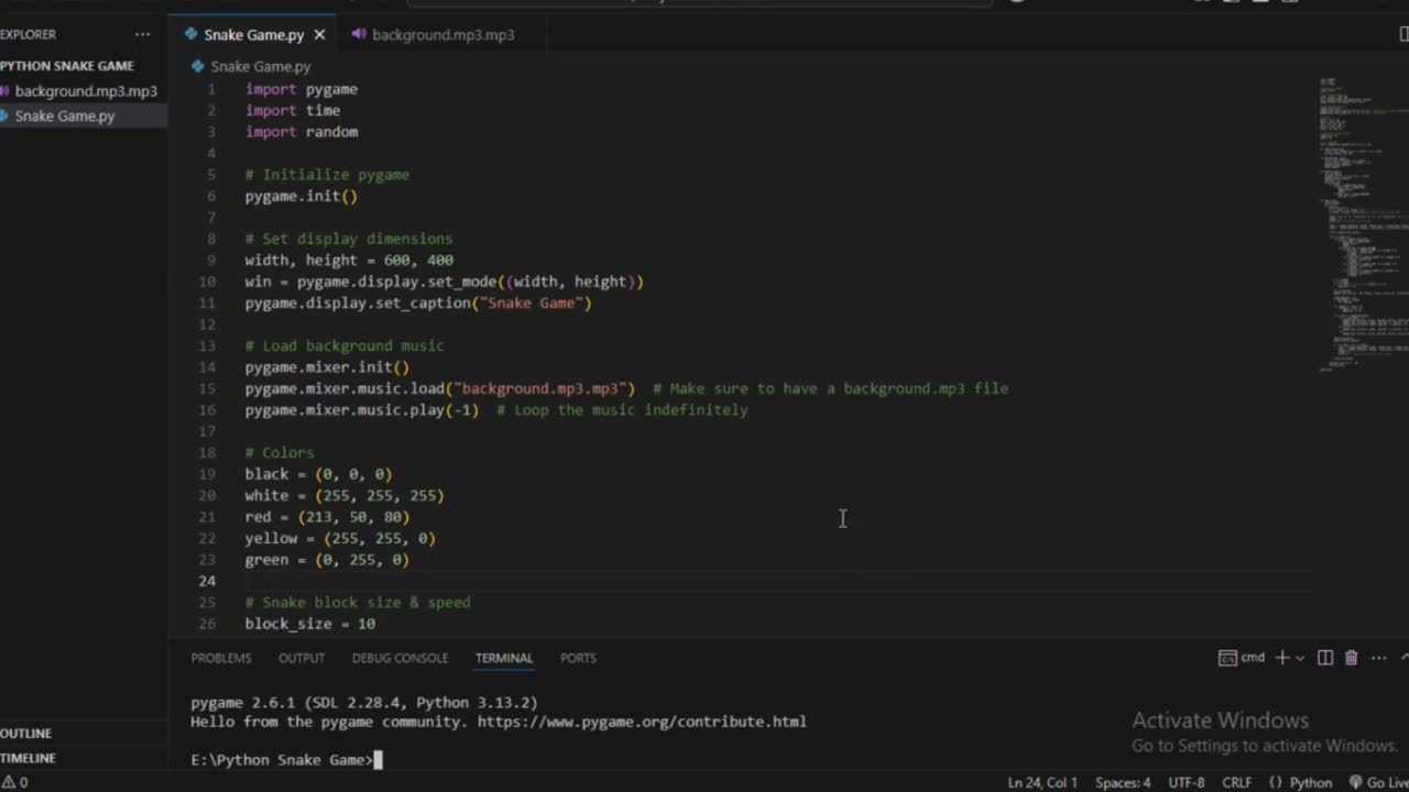 #python #gamedevelopment #pygame #coding #snakegame… | Aleha Shareef #python #gamedevelopment #pygame #coding #snakegame… | Aleha Shareef