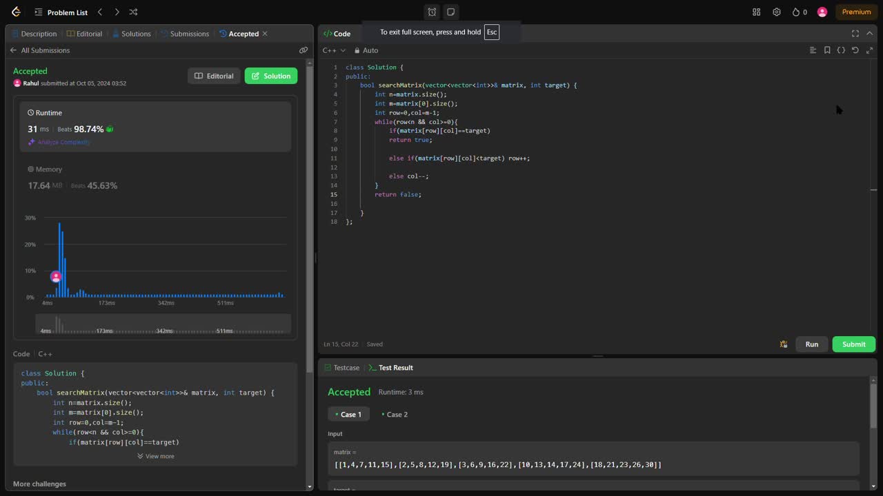 Rahul B on LinkedIn: #binarysearch #problemsolving #dsa #codingjourney Rahul B on LinkedIn: #binarysearch #problemsolving #dsa #codingjourney