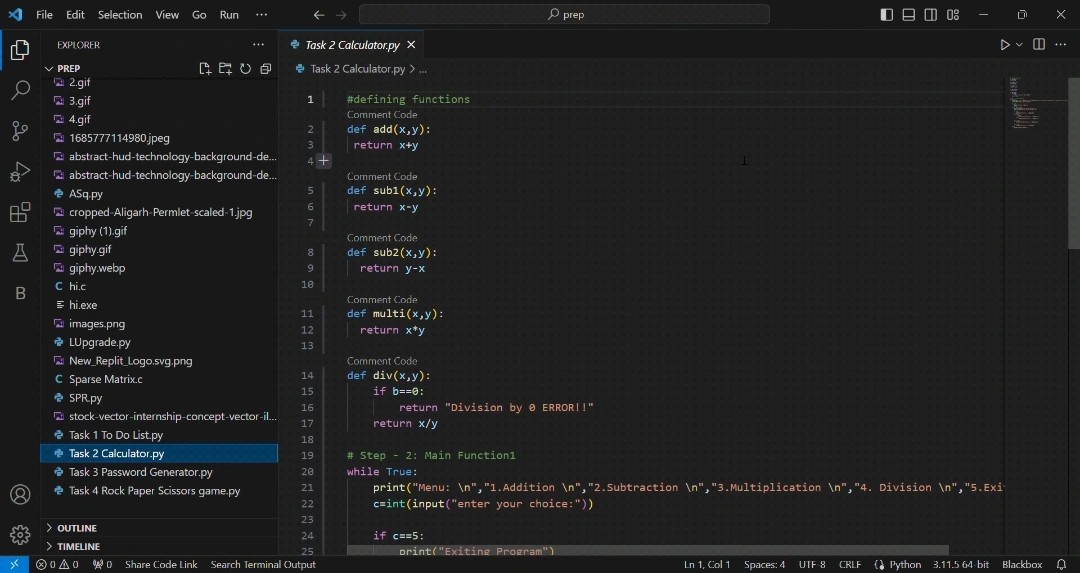Priya Vratt Sharma on LinkedIn: #codsoft #pythonprogramming #python Priya Vratt Sharma on LinkedIn: #codsoft #pythonprogramming #python