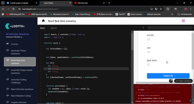 mohith pogiri on LinkedIn: Task: Implement React Checkbox Selection ... mohith pogiri on LinkedIn: Task: Implement React Checkbox Selection ...