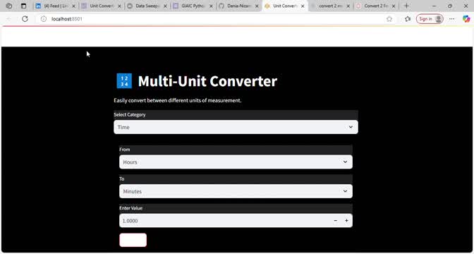Dania Nizam on LinkedIn: #python #streamlit #webapp #unitconverter # ... Dania Nizam on LinkedIn: #python #streamlit #webapp #unitconverter # ...