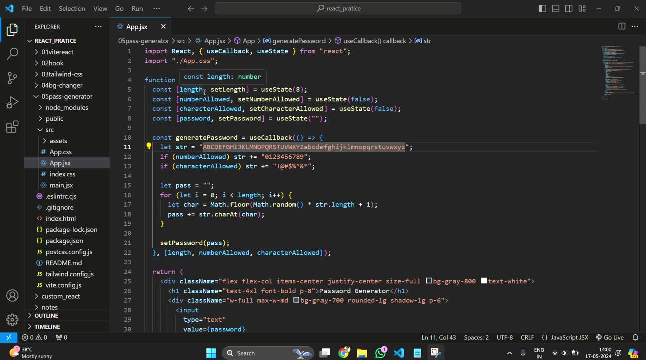 Completed React project: Password Generator | Ayush Jha posted on the ... Completed React project: Password Generator | Ayush Jha posted on the ...