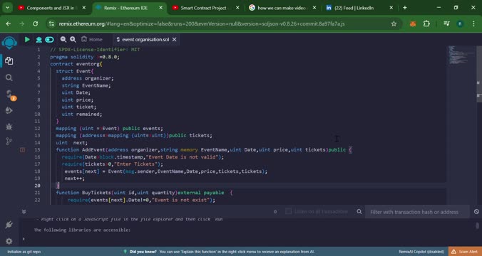 Ali Hamza on LinkedIn: This Smart Contract elaborate my coding skill ... Ali Hamza on LinkedIn: This Smart Contract elaborate my coding skill ...