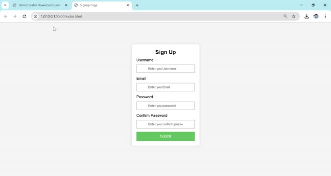Muhammad Hasnain on LinkedIn: HTML and CSS Javascript simple signup and ... Muhammad Hasnain on LinkedIn: HTML and CSS Javascript simple signup and ...