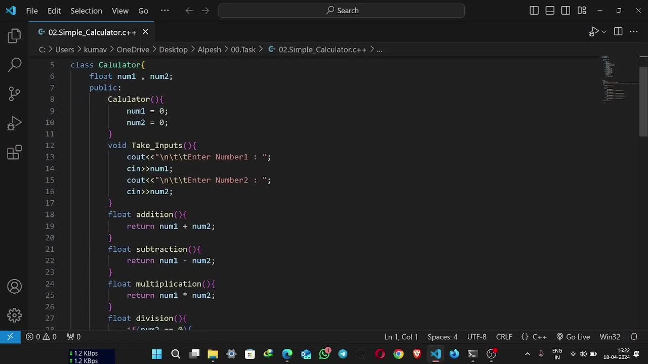 #internship #cplusplus | Alpesh Kumavat #internship #cplusplus | Alpesh Kumavat