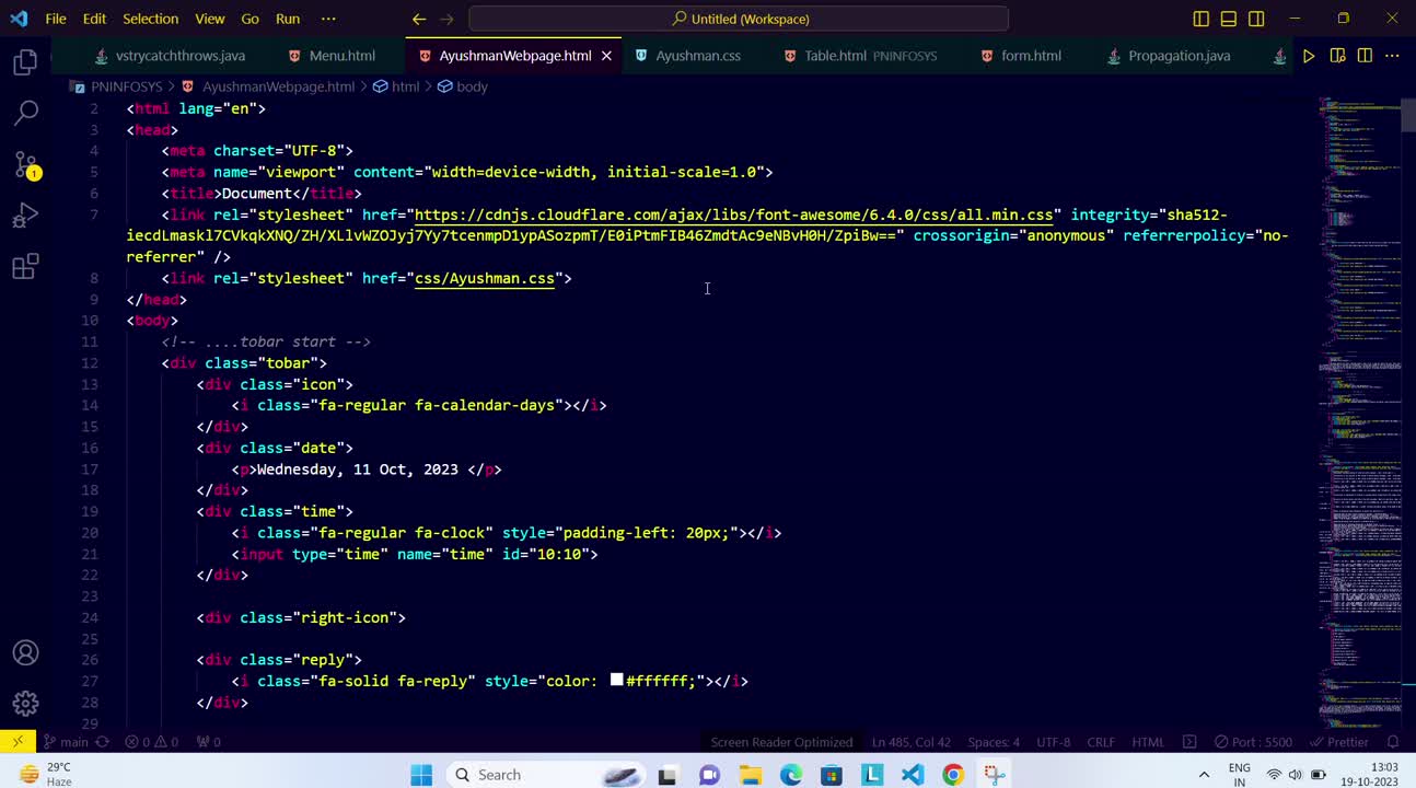 Pankaj Tomar on LinkedIn: #ayushman #html #css #pninfosys Pankaj Tomar on LinkedIn: #ayushman #html #css #pninfosys