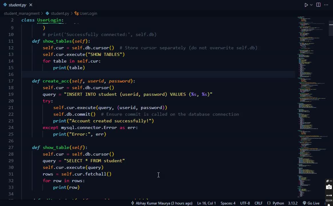 #python #mysql #databasemanagement #studentmanagementsystem #coding ... #python #mysql #databasemanagement #studentmanagementsystem #coding ...