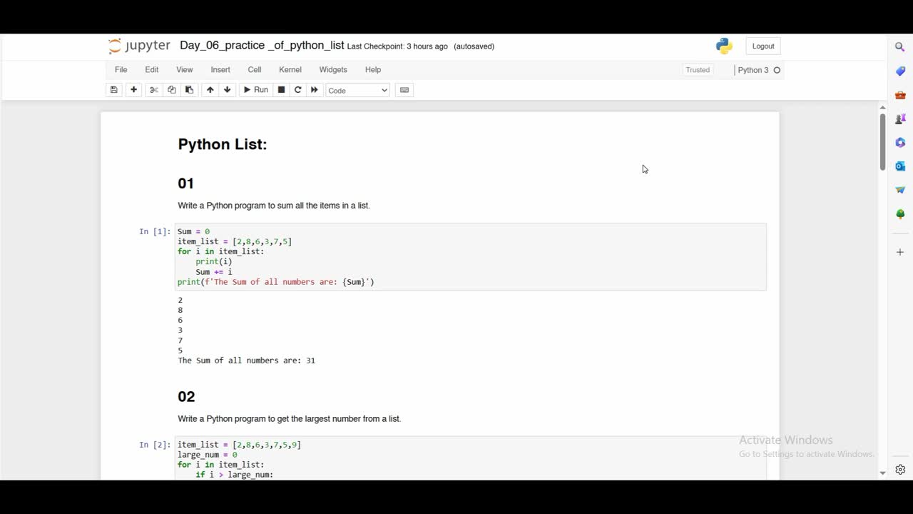 Shafaq Aslam on LinkedIn: #python_journey #day_06 #python_list #python ... Shafaq Aslam on LinkedIn: #python_journey #day_06 #python_list #python ...