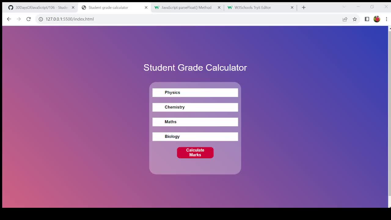 Abhishek Taur on LinkedIn: Student grade calculator using html css and ... Abhishek Taur on LinkedIn: Student grade calculator using html css and ...