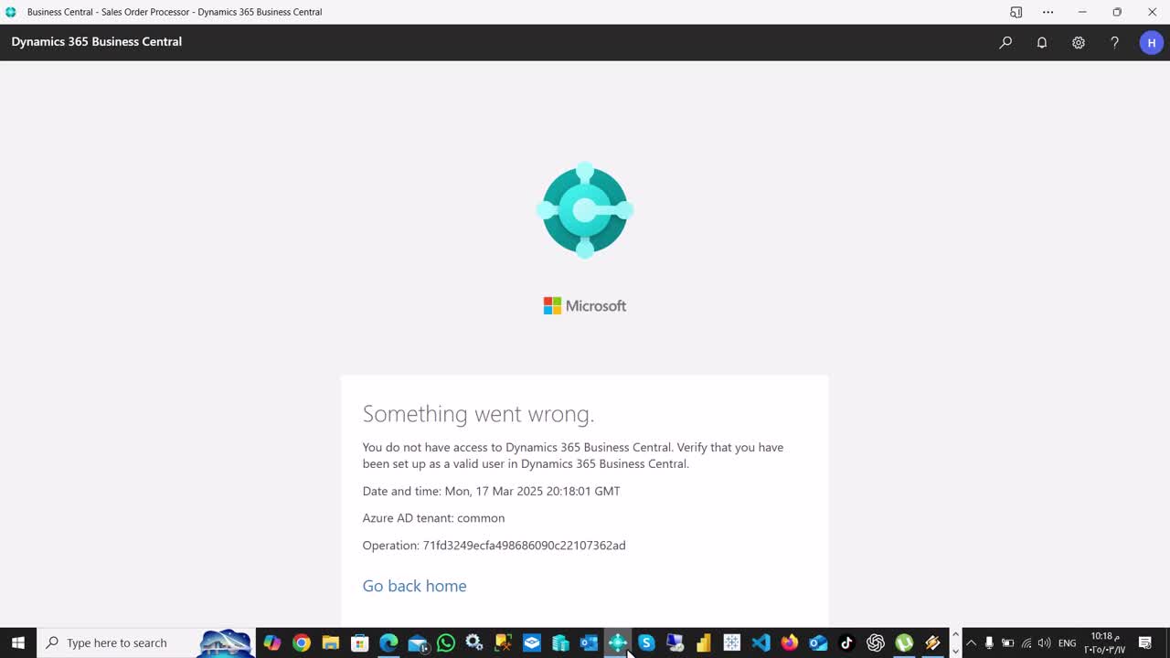 You do not have access to Microsoft Dynamics NAV or D 365 Business ... You do not have access to Microsoft Dynamics NAV or D 365 Business ...