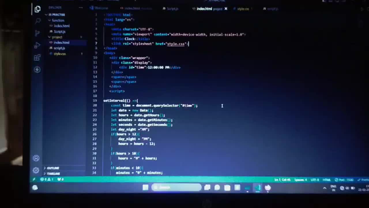 Created a digital clock using HTML, CSS, and JavaScript | Nandani ... Created a digital clock using HTML, CSS, and JavaScript | Nandani ...