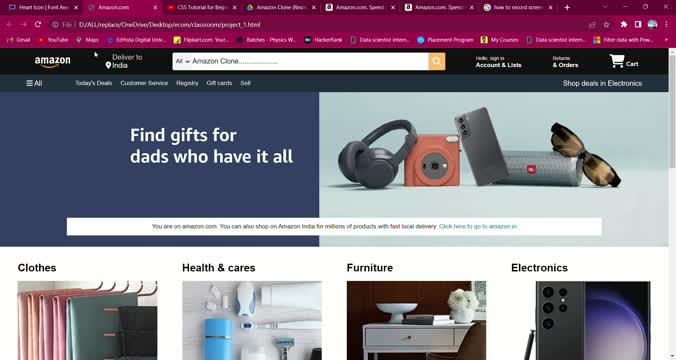 Shivam Singh on LinkedIn: #webdevelopment #frontend #html #css #amazonclone Shivam Singh on LinkedIn: #webdevelopment #frontend #html #css #amazonclone