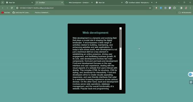 Completed 11th project on scrollbar with HTML5 and CSS3 | Manoj Das ... Completed 11th project on scrollbar with HTML5 and CSS3 | Manoj Das ...