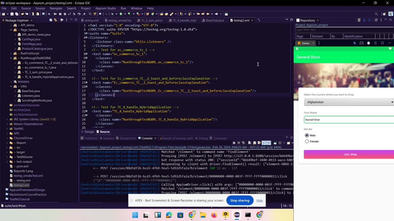 New project: Appium automation framework | Haneef Ullah posted on the ... New project: Appium automation framework | Haneef Ullah posted on the ...