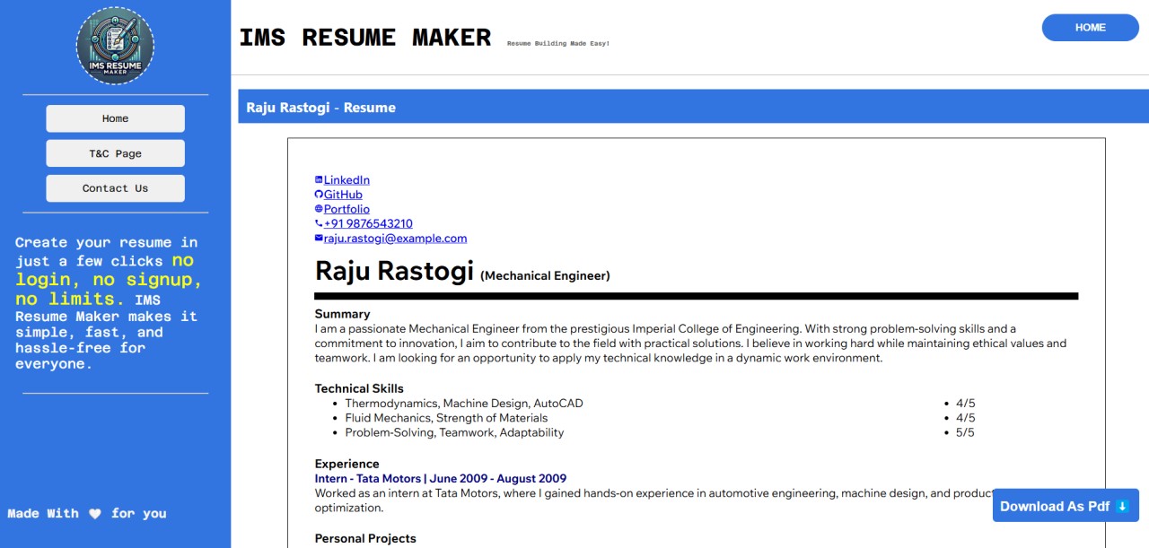 Sumit pandey on LinkedIn: #resumemaker #webdevelopment #react # ... Sumit pandey on LinkedIn: #resumemaker #webdevelopment #react # ...