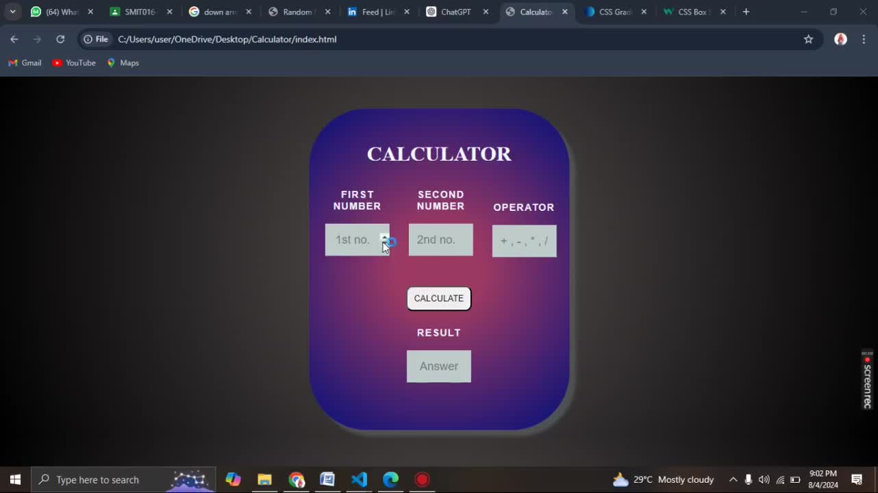 Completed a simple Calculator with HTML, CSS, and JavaScript | Fatima ... Completed a simple Calculator with HTML, CSS, and JavaScript | Fatima ...