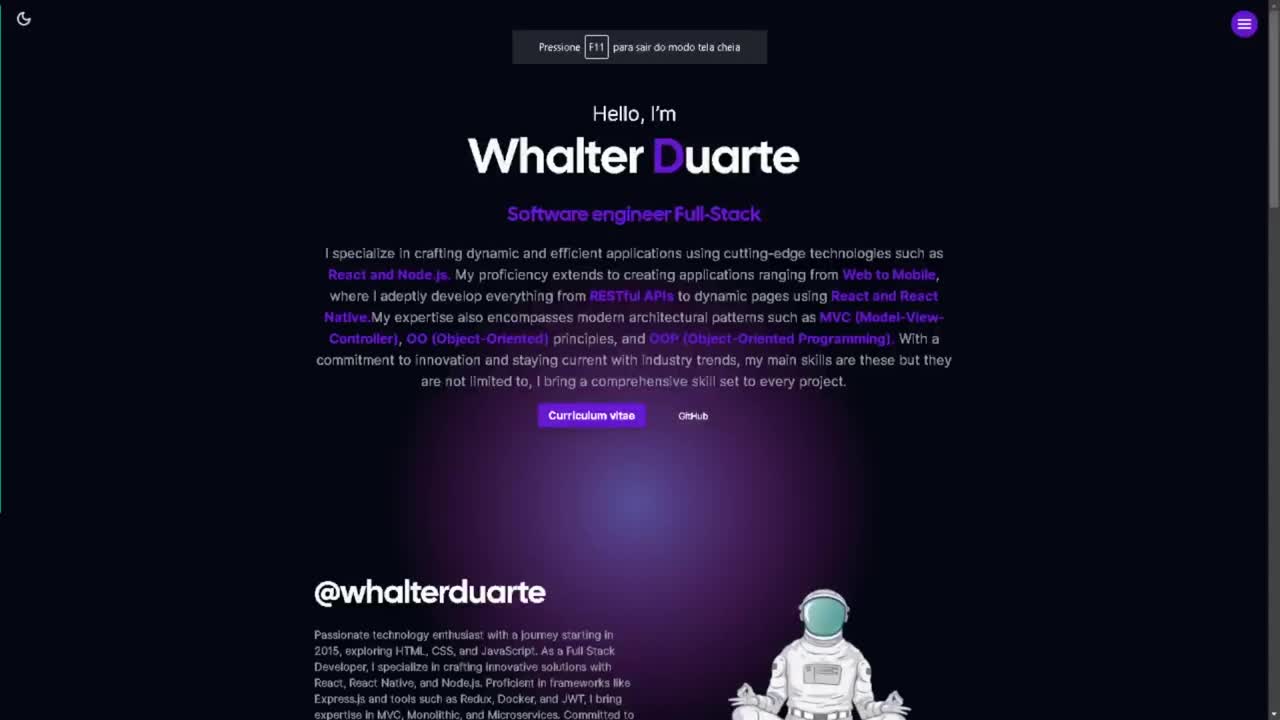 Whalter Duarte on LinkedIn: Portfólio FullStack - NextJs - Api REST ... Whalter Duarte on LinkedIn: Portfólio FullStack - NextJs - Api REST ...