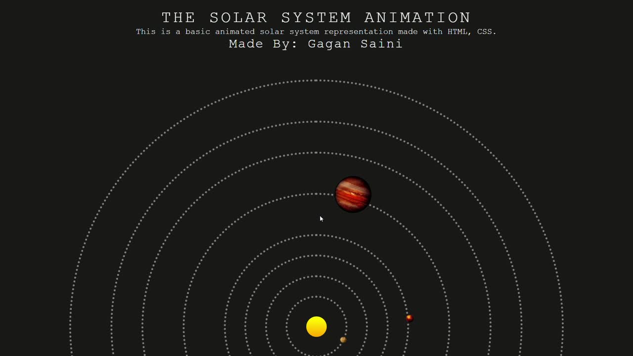 Gagan Saini on LinkedIn: #html #css #animation #solar #solarsystem # ... Gagan Saini on LinkedIn: #html #css #animation #solar #solarsystem # ...