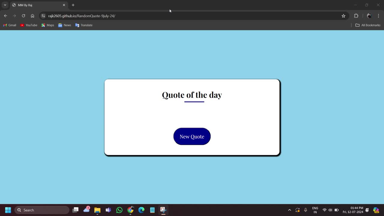 How I created a random quote generator using API | Raj Khairnar posted ... How I created a random quote generator using API | Raj Khairnar posted ...