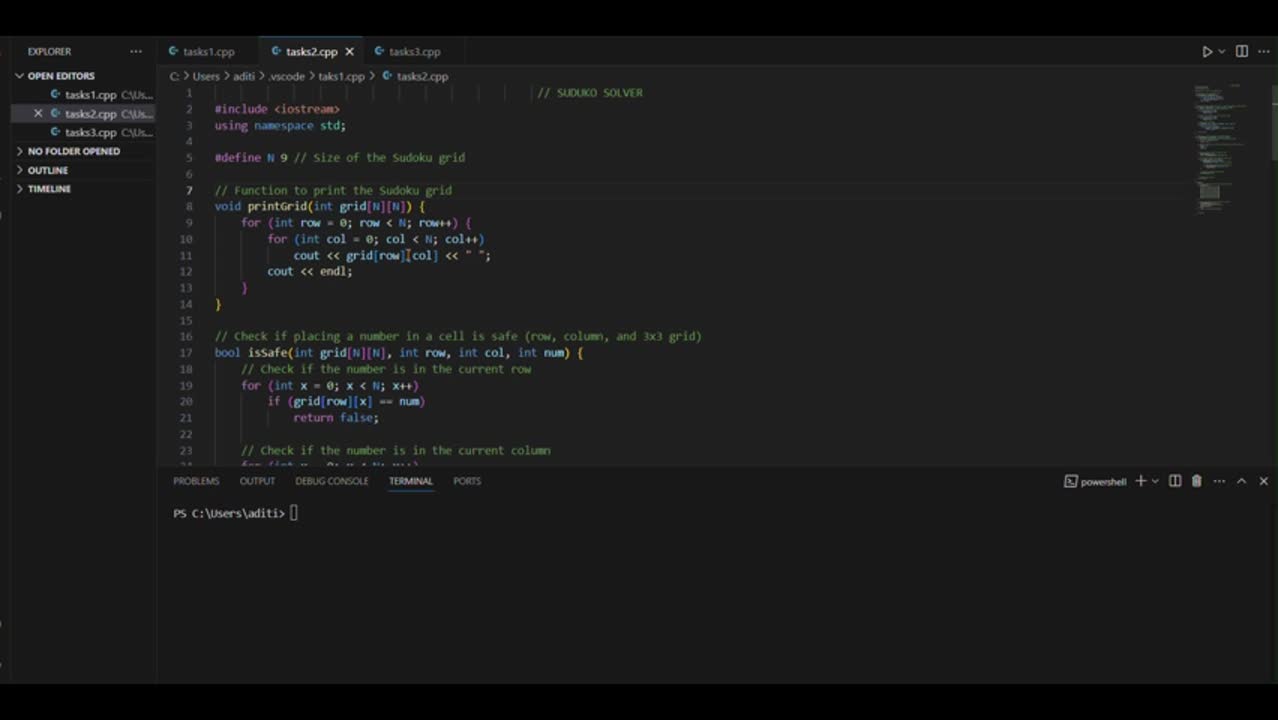 Aditi Singh on LinkedIn: #sudokugame #problemsolving #cplusplus #codealpha Aditi Singh on LinkedIn: #sudokugame #problemsolving #cplusplus #codealpha