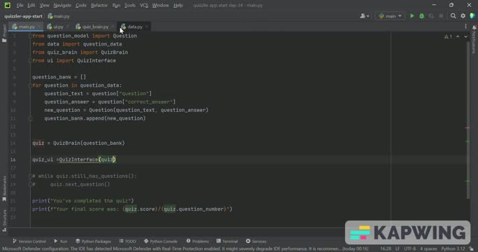 Aditya Kushwaha on LinkedIn: #codingadventure #pythonquizapp Aditya Kushwaha on LinkedIn: #codingadventure #pythonquizapp