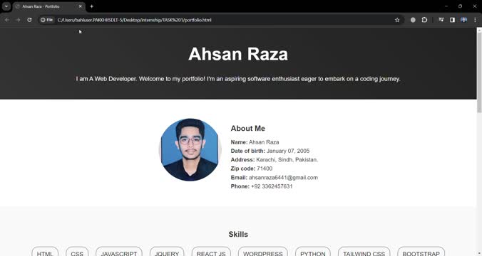 Finished Web Development Task 1 at Codsoft | Ahsan Raza posted on the ... Finished Web Development Task 1 at Codsoft | Ahsan Raza posted on the ...