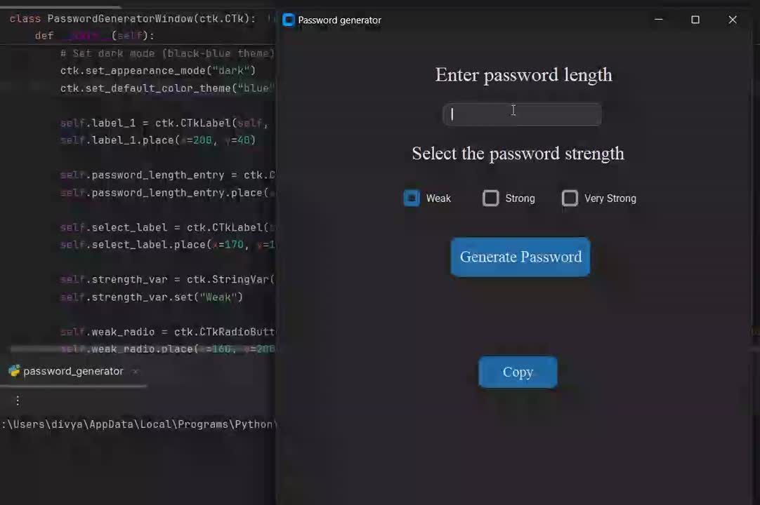 Mahima Thakre on LinkedIn: #codsoft #passwordgenerator #python #tkinter ... Mahima Thakre on LinkedIn: #codsoft #passwordgenerator #python #tkinter ...