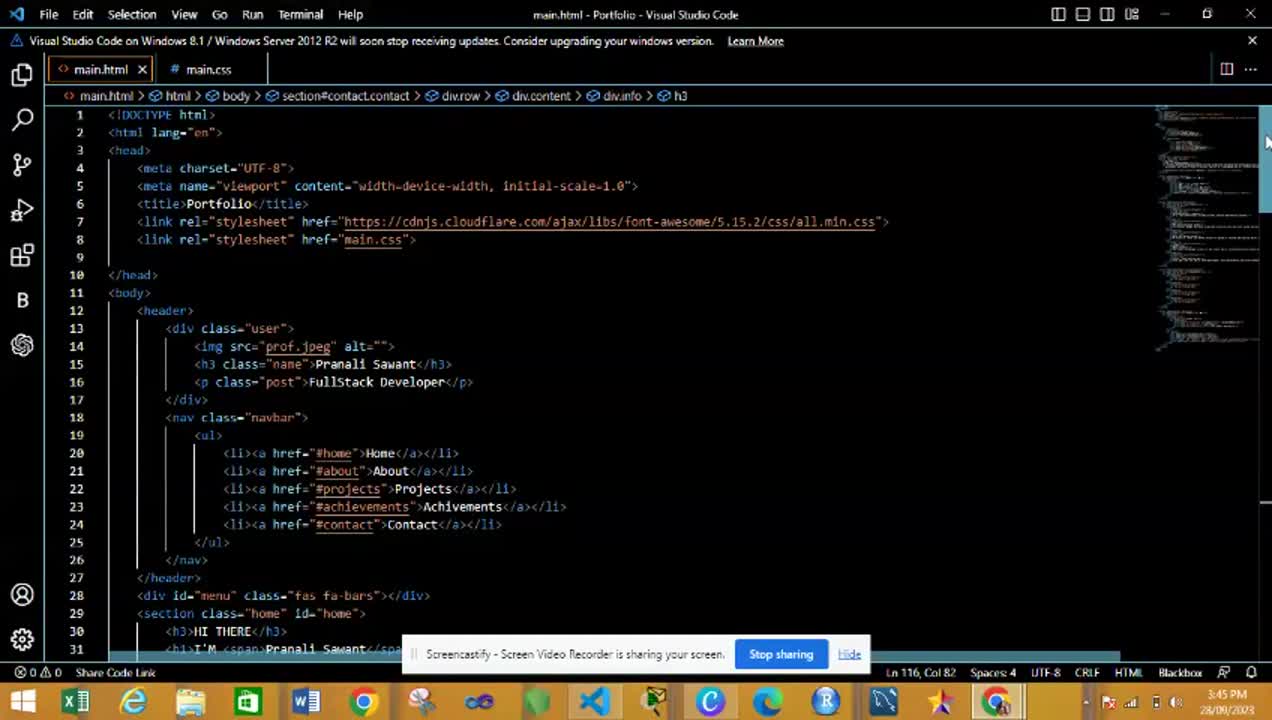 Completed a Portfolio using HTML and CSS | Pranali Sawant posted on the ... Completed a Portfolio using HTML and CSS | Pranali Sawant posted on the ...