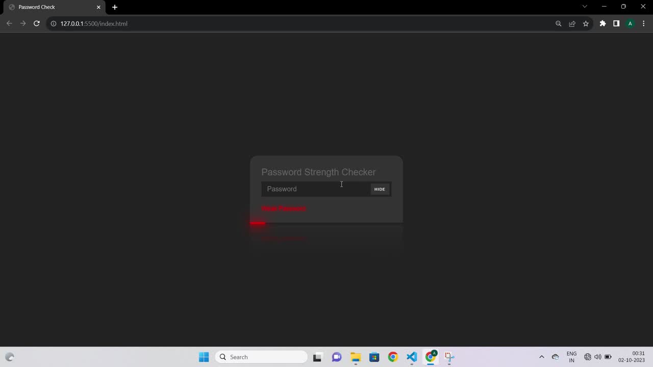 Built a custom password checker using HTML, CSS, and JavaScript | Kunal ... Built a custom password checker using HTML, CSS, and JavaScript | Kunal ...