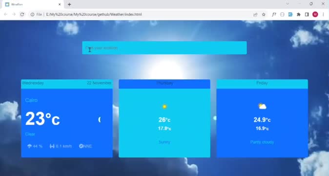 Route: a responsive weather app with API | Mariam Mostafa posted on the ... Route: a responsive weather app with API | Mariam Mostafa posted on the ...