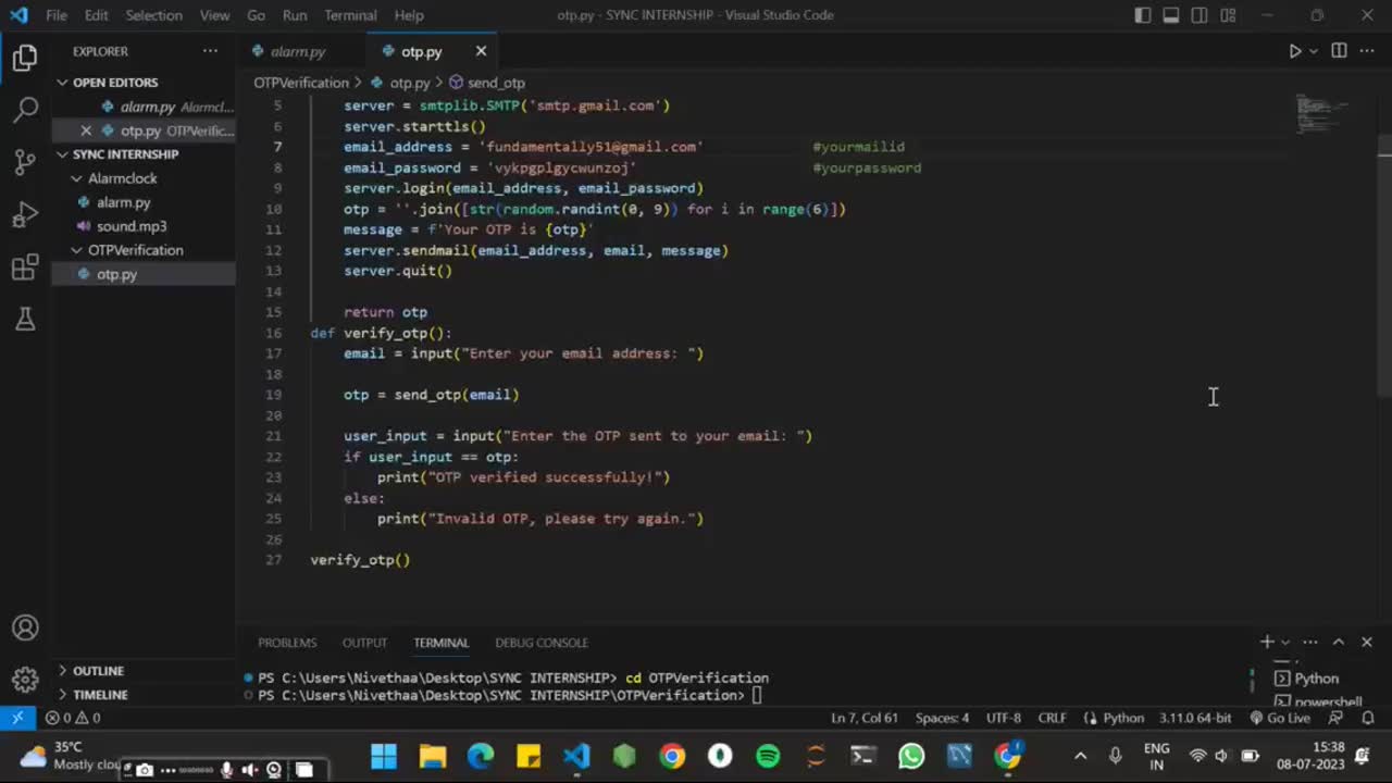 Vinayak Kukkar on LinkedIn: #connections #python #internship #otp # ... Vinayak Kukkar on LinkedIn: #connections #python #internship #otp # ...