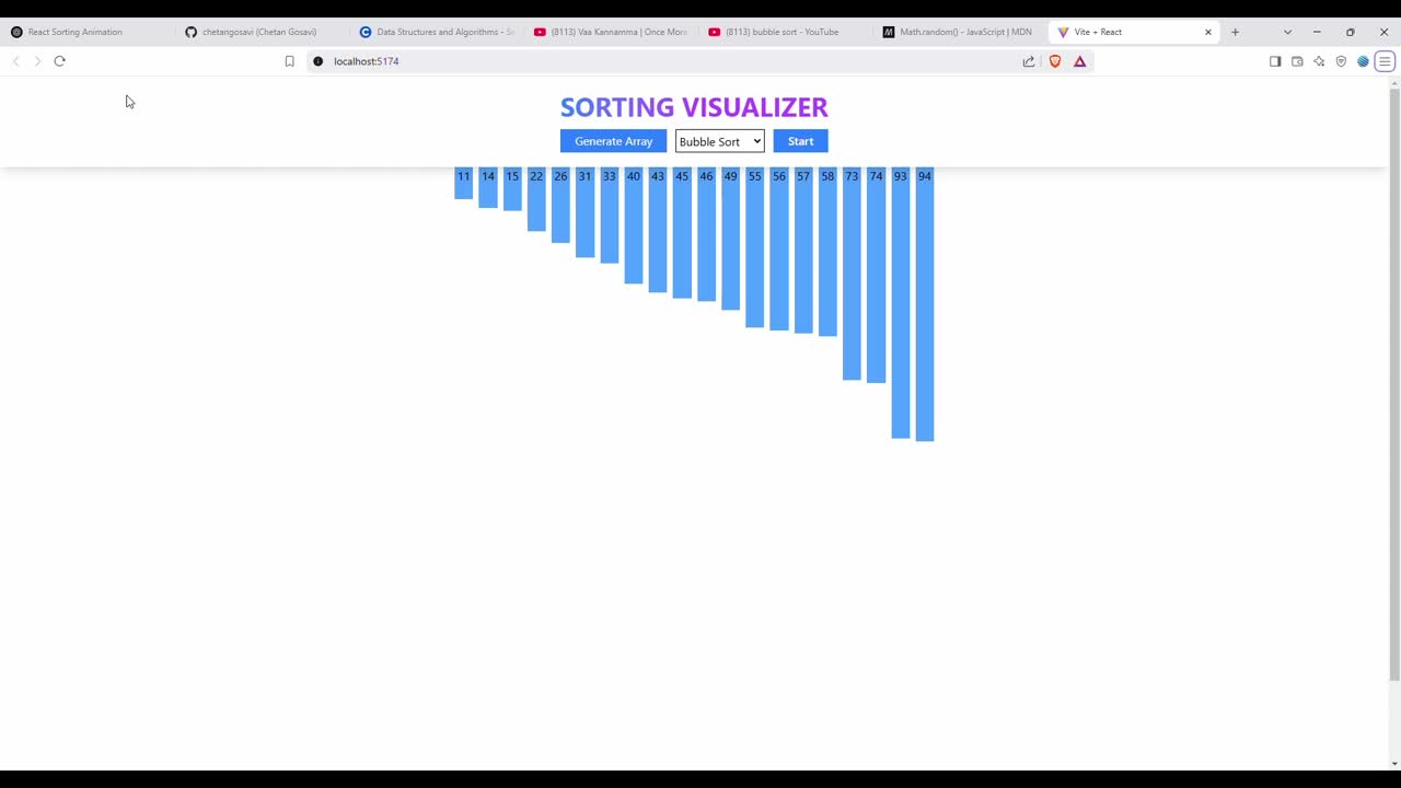 #sortingvisualizer #bubblesort #algorithms #react #frontenddevelopment ... #sortingvisualizer #bubblesort #algorithms #react #frontenddevelopment ...
