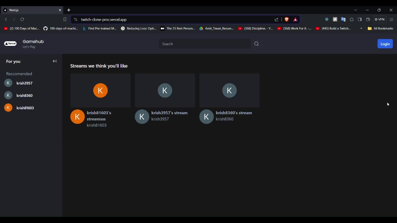 Krish Parekh on LinkedIn: #webdevelopment #nextjs #twitchclone # ... Krish Parekh on LinkedIn: #webdevelopment #nextjs #twitchclone # ...