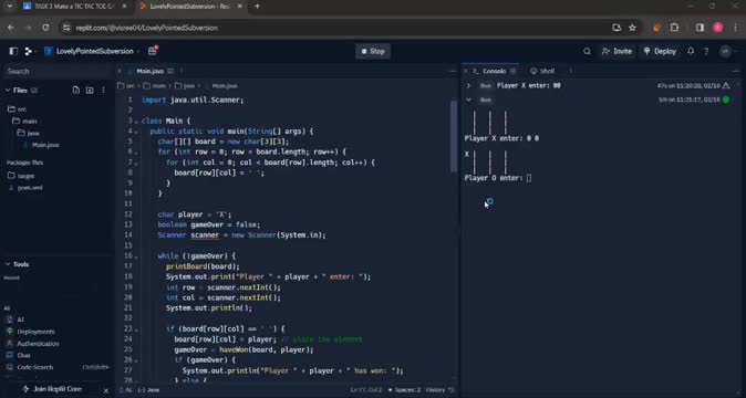 Sree Vaishnavi V on LinkedIn: Tic Tac Toe game using Java InternPe Sree Vaishnavi V on LinkedIn: Tic Tac Toe game using Java InternPe