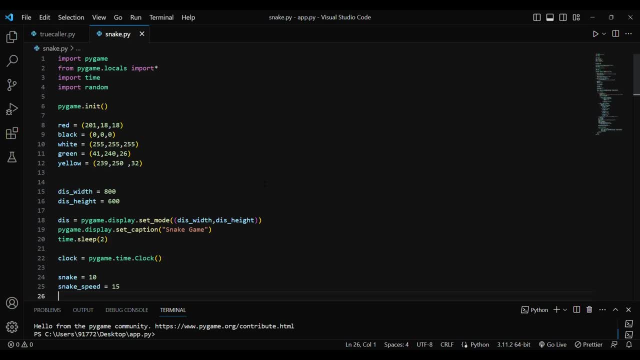Jyoti Dwivedi on LinkedIn: creating snake game with python Jyoti Dwivedi on LinkedIn: creating snake game with python