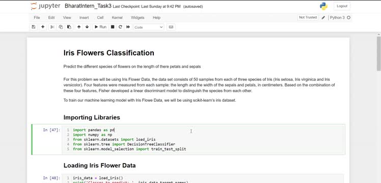 Completed Task 3 - Iris Flower Classification | PARTH PARMAR posted on ... Completed Task 3 - Iris Flower Classification | PARTH PARMAR posted on ...
