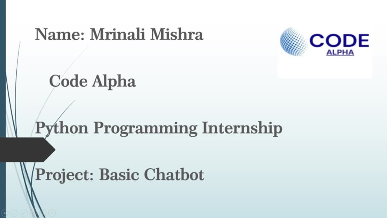 Mrinali Mishra on LinkedIn: #chatbot #python #internship #codealpha Mrinali Mishra on LinkedIn: #chatbot #python #internship #codealpha