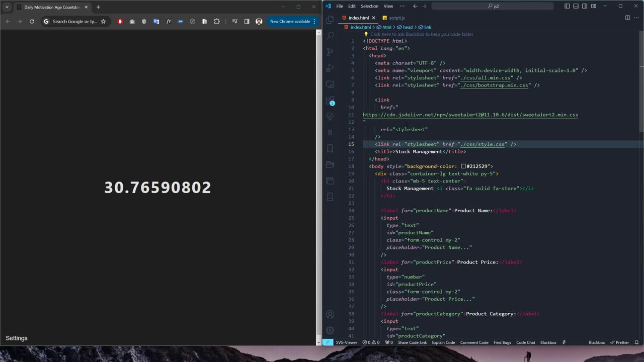 Project4: A stock management website with Javascript | Mustafa Babiker ... Project4: A stock management website with Javascript | Mustafa Babiker ...