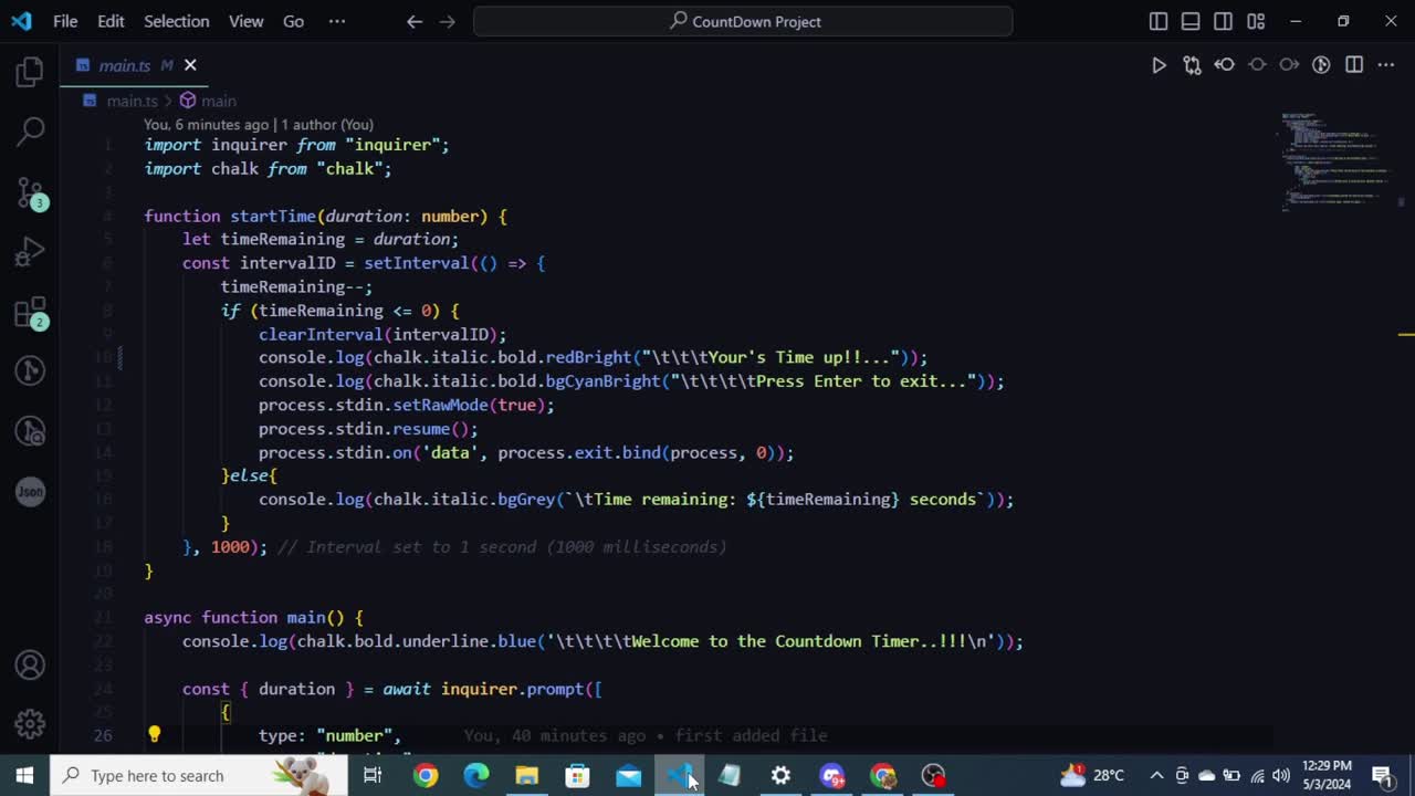 Finished my countdown timer project with TypeScript | CH Muhammad ... Finished my countdown timer project with TypeScript | CH Muhammad ...