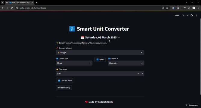 🌍 Smart Unit Converter – Built & Submitted Earlier, Posting Now! 🚀 A ... 🌍 Smart Unit Converter – Built & Submitted Earlier, Posting Now! 🚀 A ...