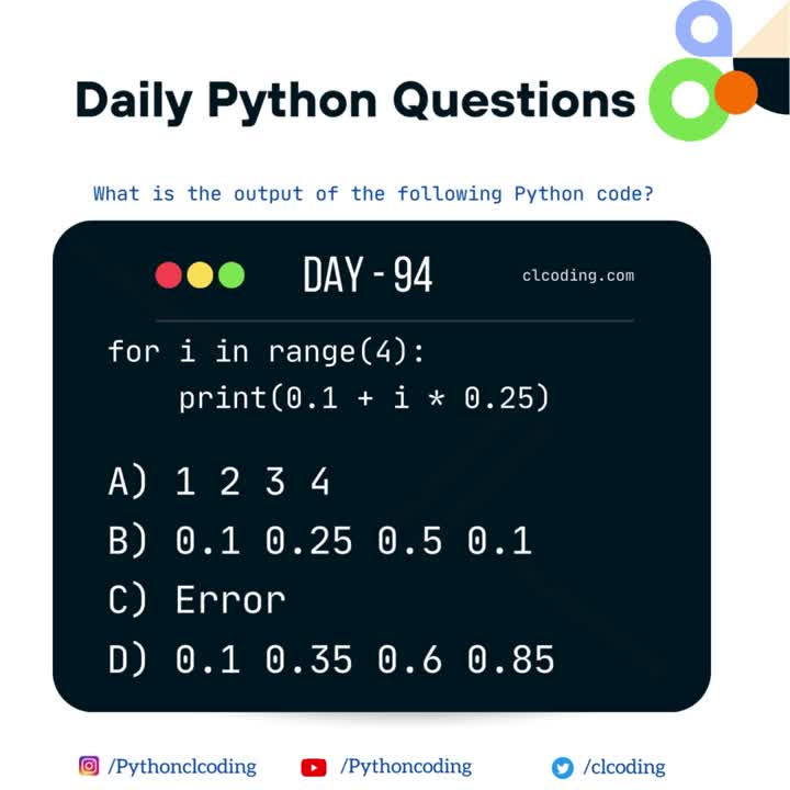 Python Coding on LinkedIn: Python Coding challenge - Day 94 | What is ... Python Coding on LinkedIn: Python Coding challenge - Day 94 | What is ...